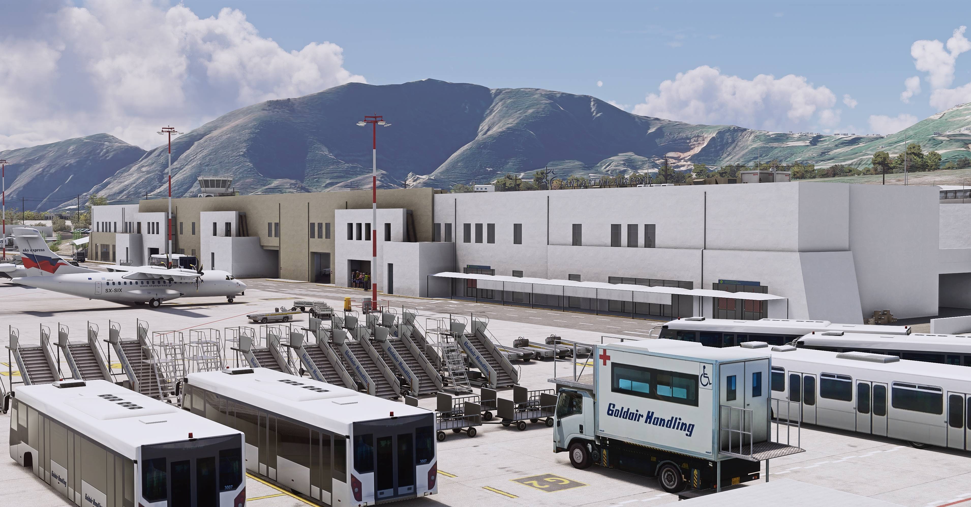 Just Flight - 29Palms - LGSR - Santorini Airport & Island