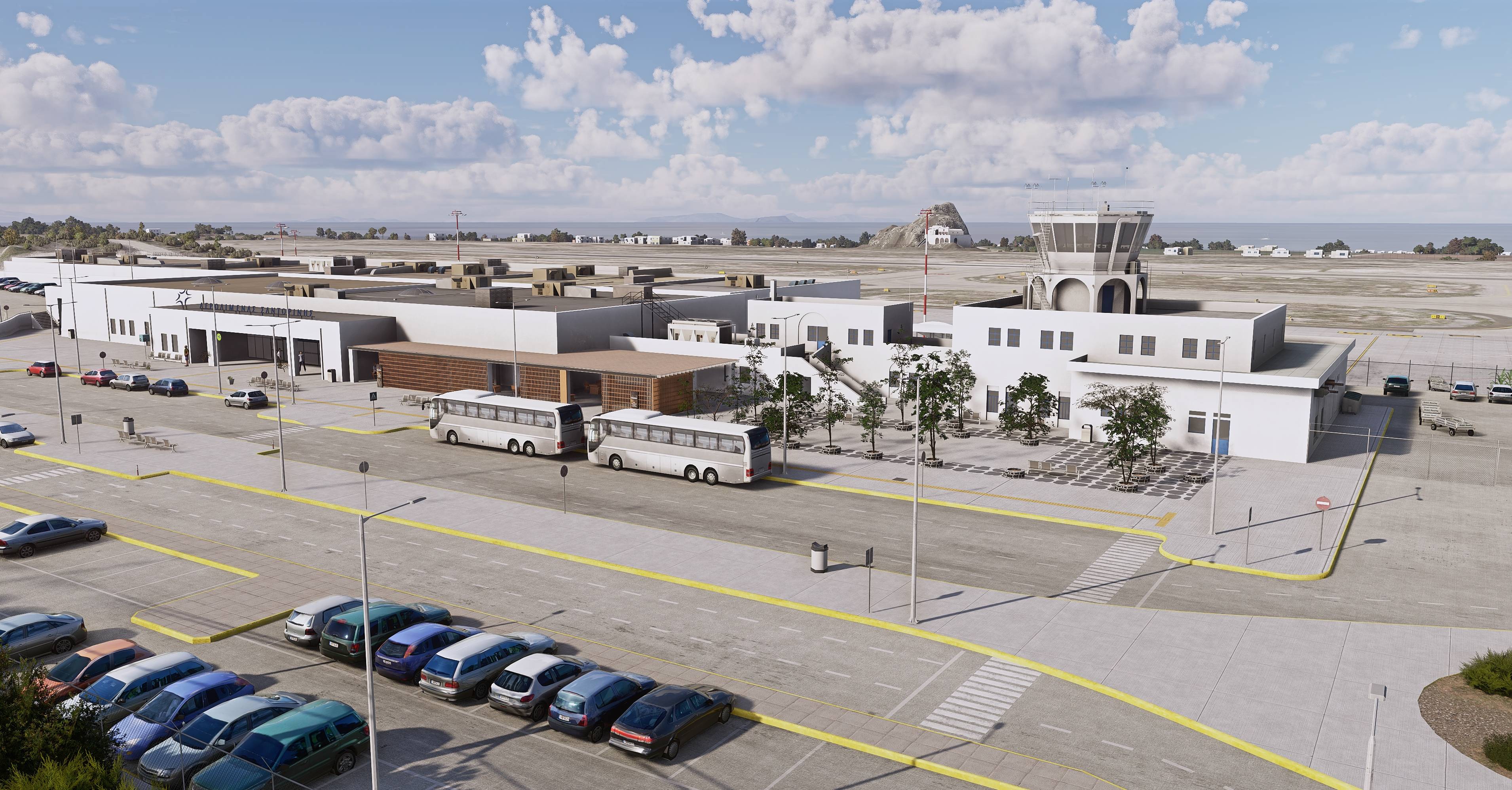 Just Flight - 29Palms - LGSR - Santorini Airport & Island