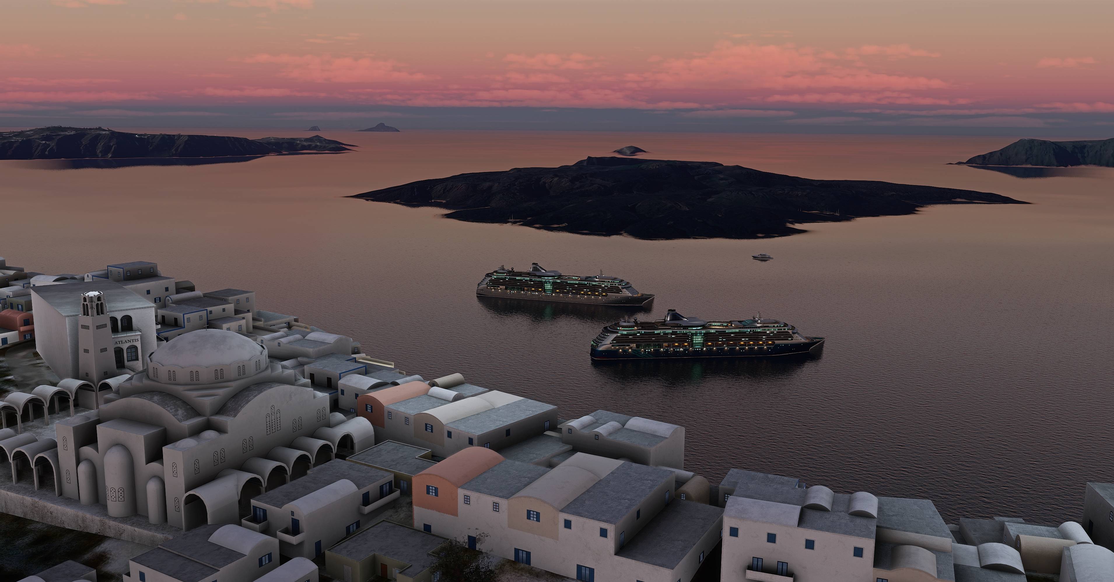 Just Flight - 29Palms - LGSR - Santorini Airport & Island