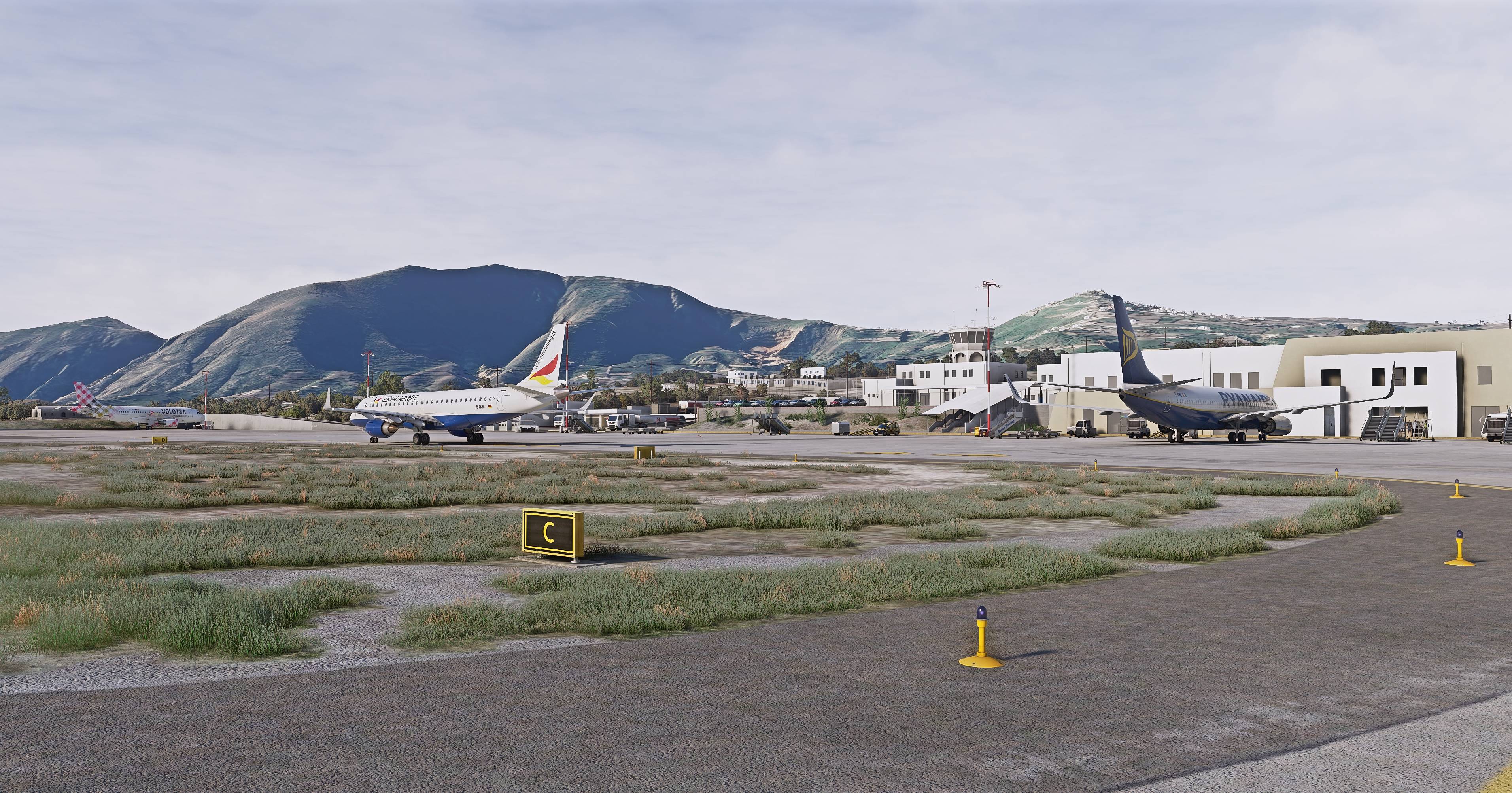 Just Flight - 29Palms - LGSR - Santorini Airport & Island