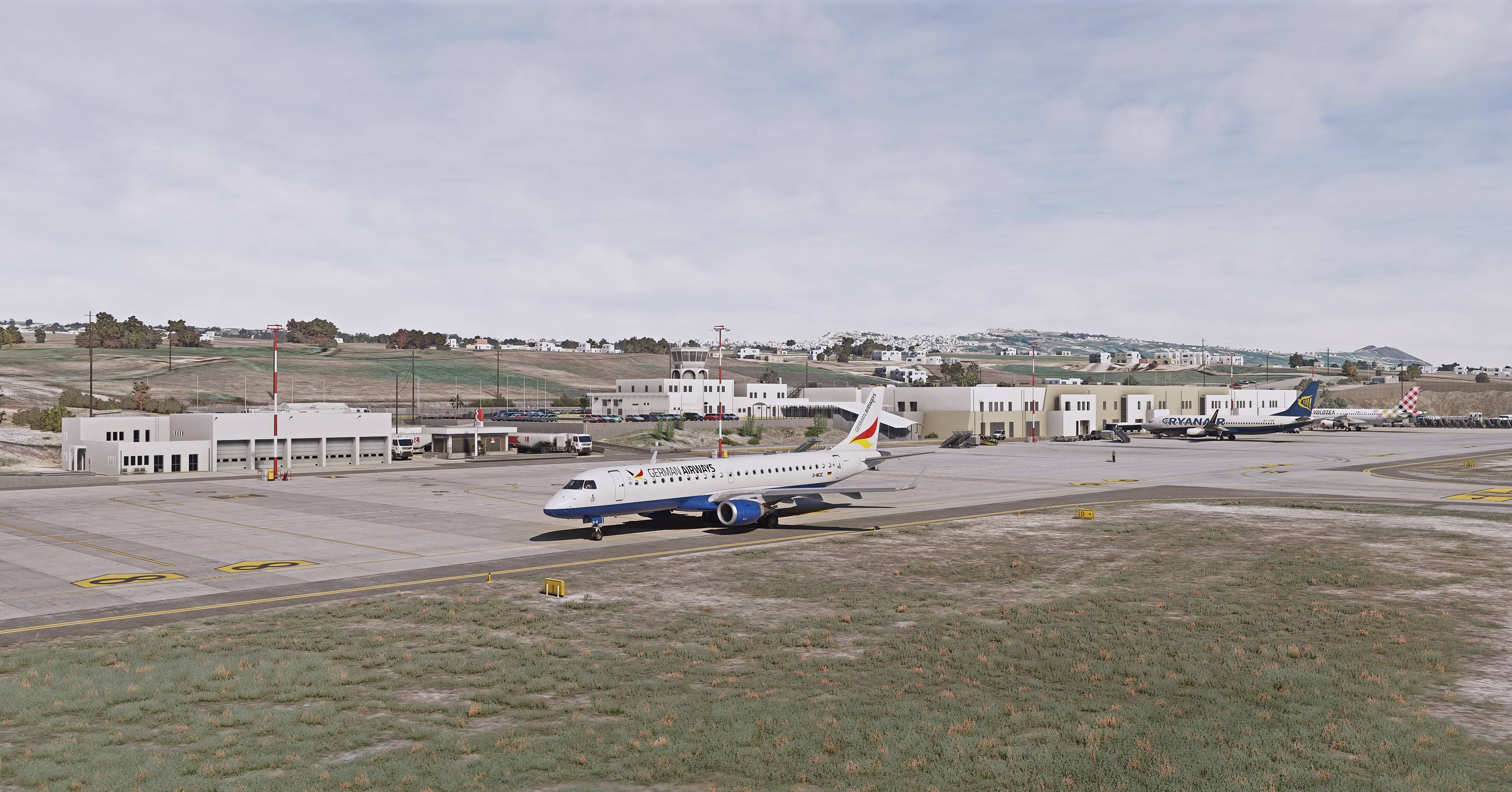 Just Flight - 29Palms - LGSR - Santorini Airport & Island