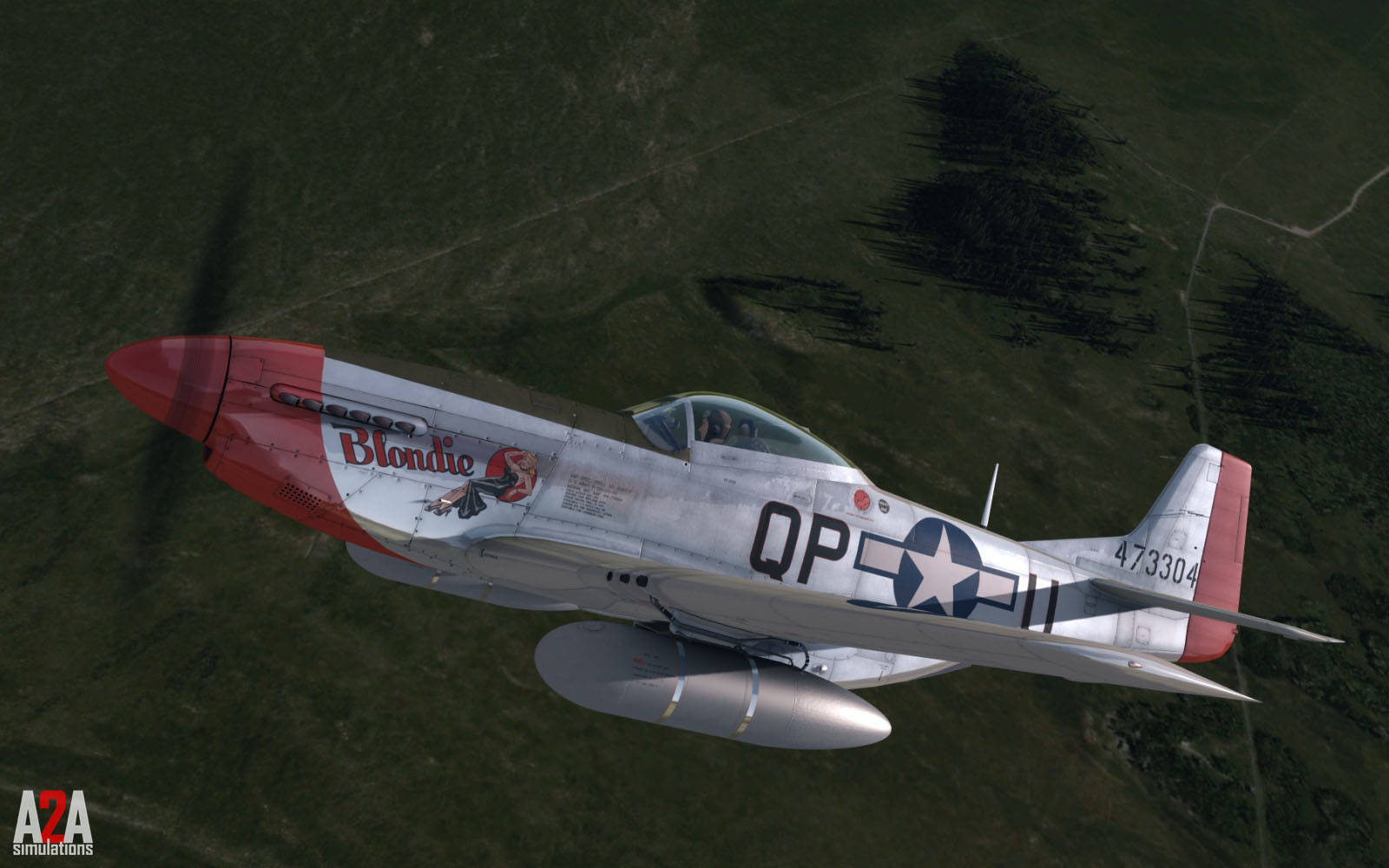Just Flight - A2A Simulations Accu-sim P-51D Military (P3D v4/v5 Academic)
