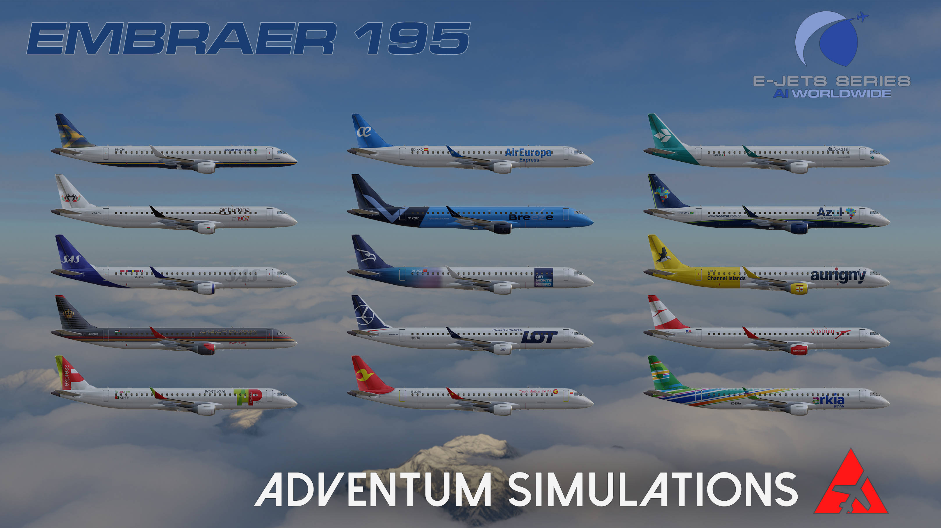 Just Flight - Adventum Simulations - AI Worldwide: E-Jets Series